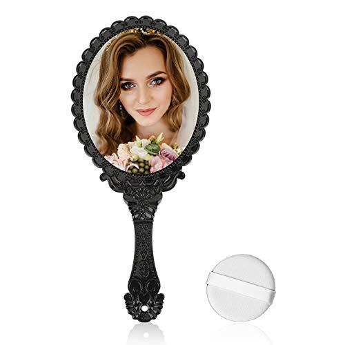 Handheld Mirror with Handle, Makeup Compact Hand Mirrors Travel Small ...