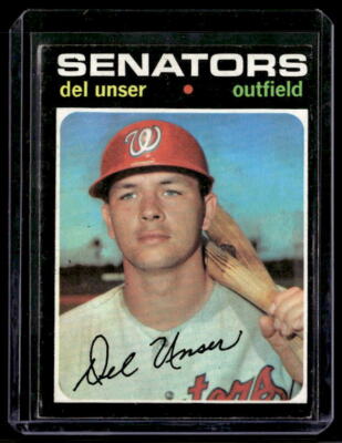 1971 Topps #33 Del Unser Washington Senators VG-EX+ Baseball Card *B12 ...
