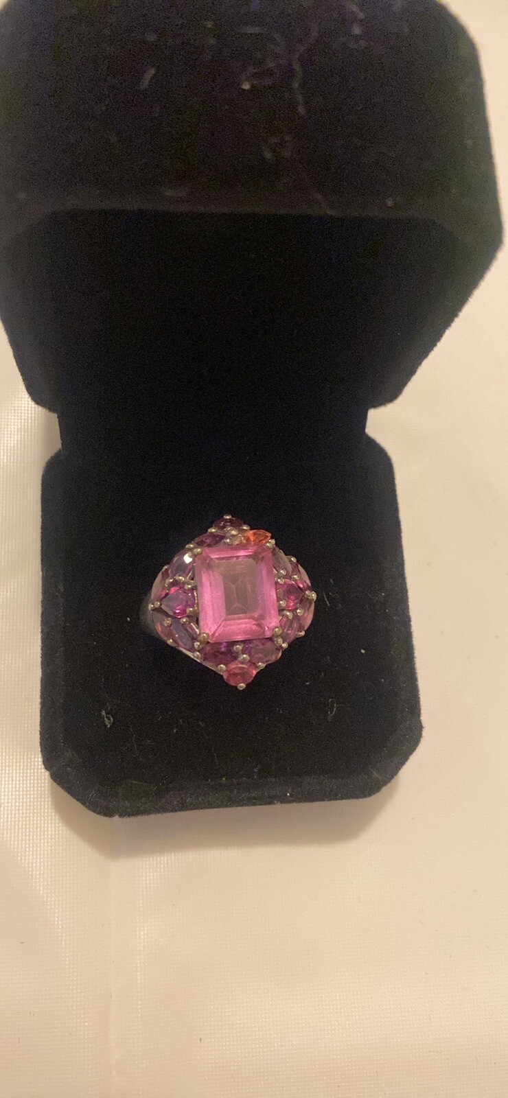 vintage signed sts sterling silver ring size 9 - Gem