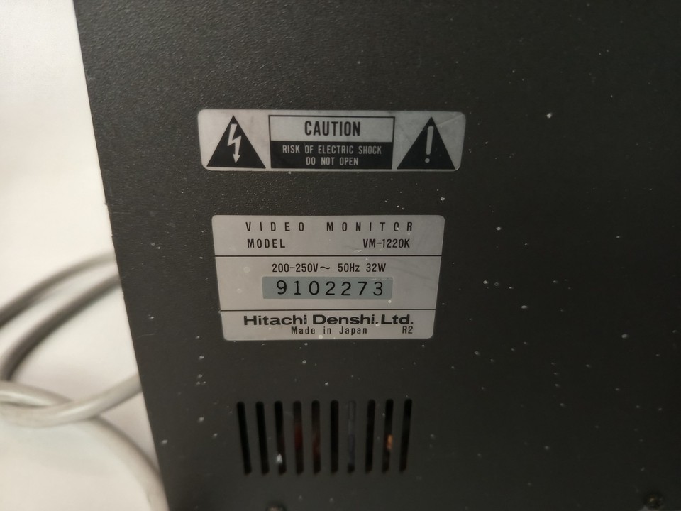 Hitachi VM-1220/K Video Monitor CCTV Vintage Computing Gaming with ...