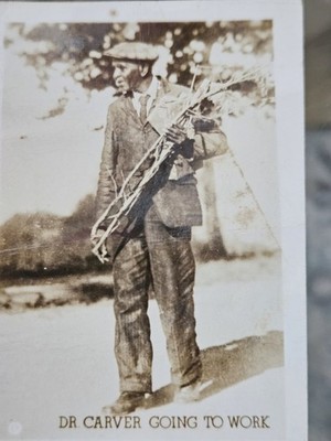 DR CARVER, SCIENTIST, IN THE LAB. BLACK & WHITE SILVER PRINTS ...