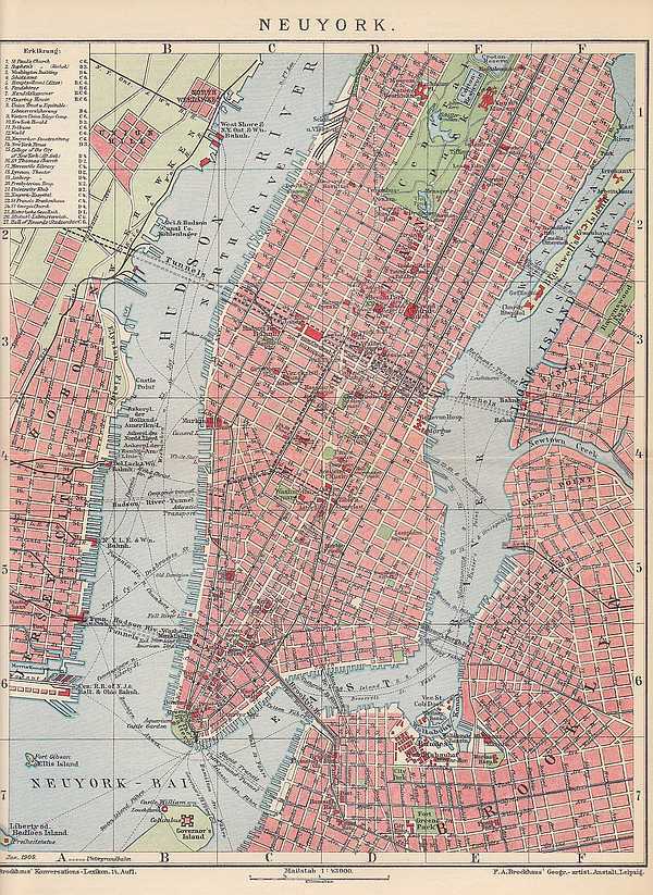 New York City Map 1900
