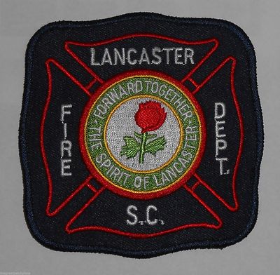 Lancaster Fire Dept Patch - South Carolina - 3 1/2" x 3 3/4" | eBay