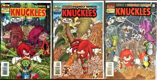 Sonic The Hedgehog Comic Book KNUCKLES Mini Series #1 2 3 Set Bagged VF ...