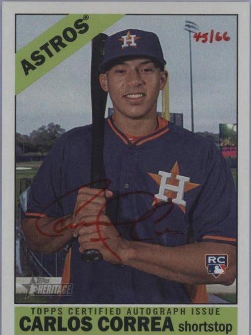 2015 Topps Heritage High Number - Real One Autographs Carlos Correa # ...