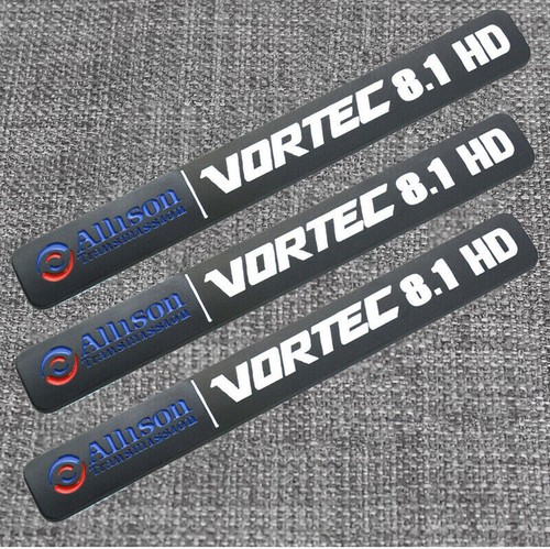 For Allison Transmission Vortec 8.1HD Emblems Badge 3D Decal Black ...