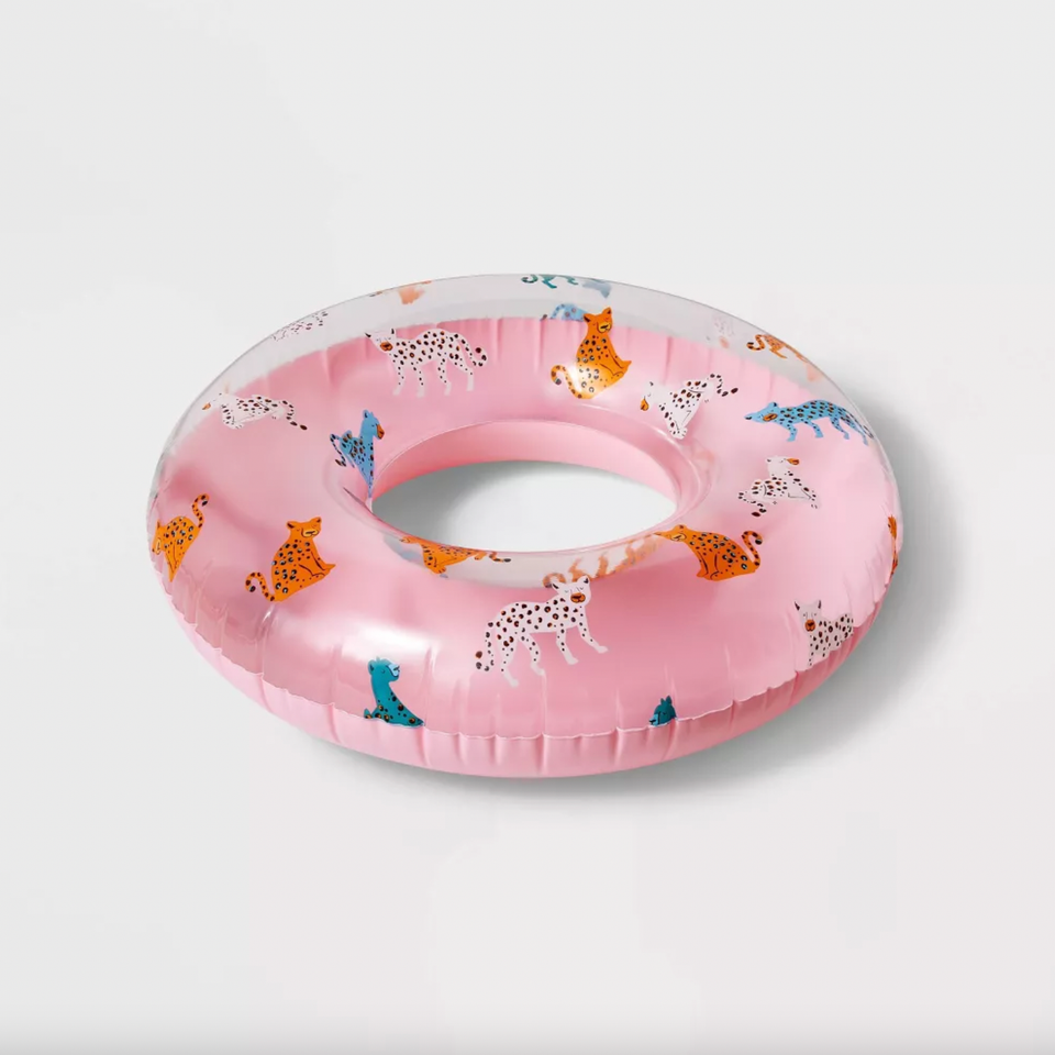 BRAND NEW Sun Squad 31" Diameter Cheetah Print Inflatable Pool Float ...
