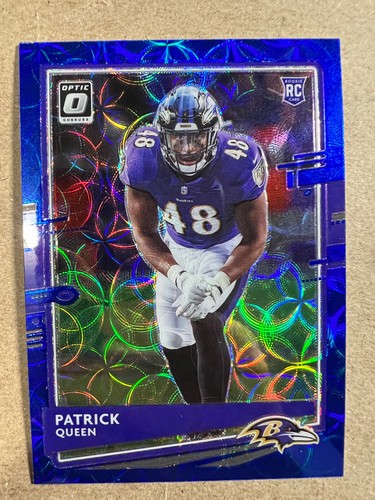 PATRICK QUEEN 2020 Donruss Optic RC Rookie BLUE SCOPE Prizm #118 RAVENS ...