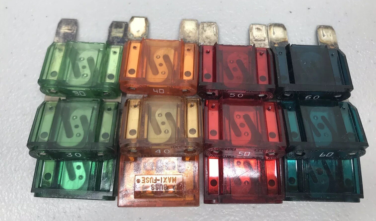 24 Large MAXI / APX Blade Fuse Assortment Car SUV RXR Boat AMP FUSES ...