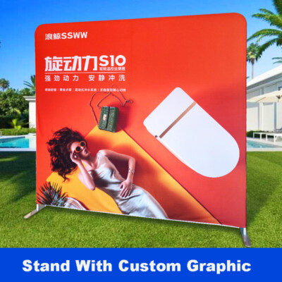 10ft Tension Fabric Back Wall Pop Up Stand Sign Trade Show Display ...