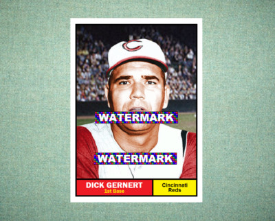 Dick Gernert Cincinnati Reds 1961 Style Custom Baseball Art Card | eBay