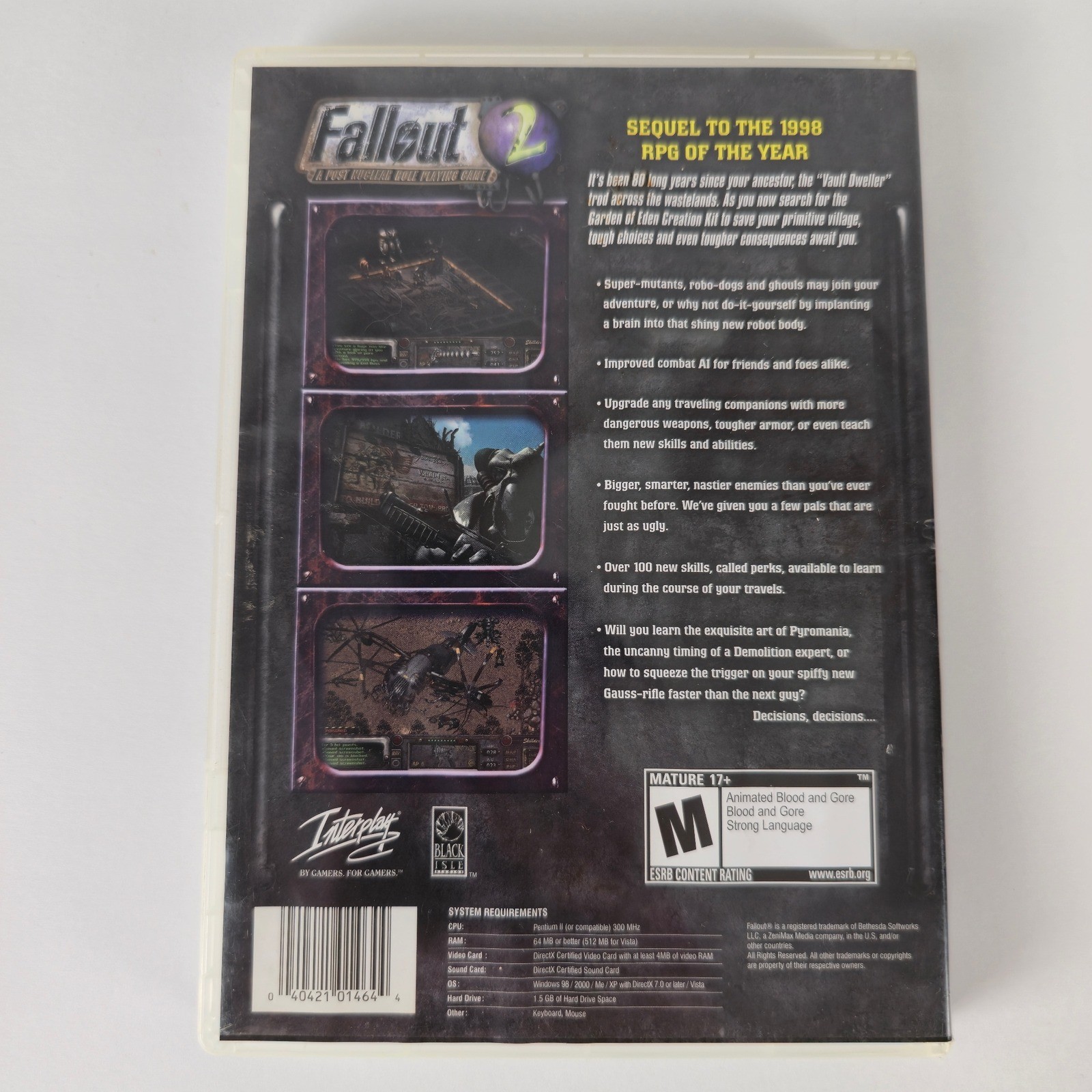 Fallout 2 PC CD-ROM Game Interplay 1998 Post Nuclear RPG Untested | eBay