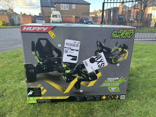 Huffy Green Machine Vortex Electric Ride On 360 Spin Steel Frame Kids ...