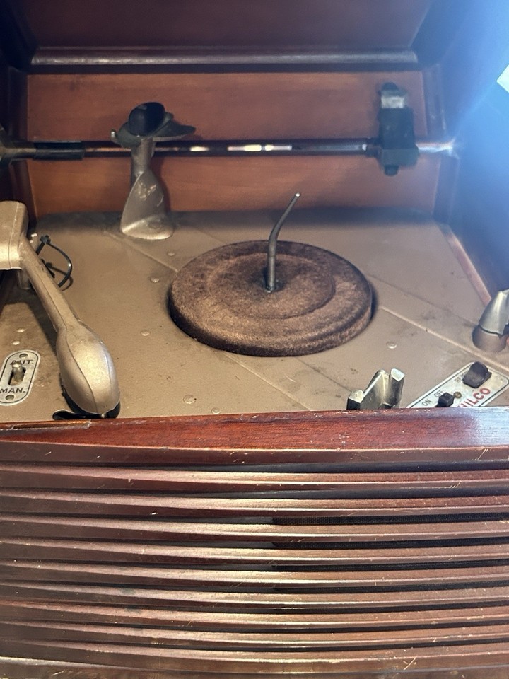 Antique Philco Radio Turntable Tube Wooden Record Player Model 46-1203 ...