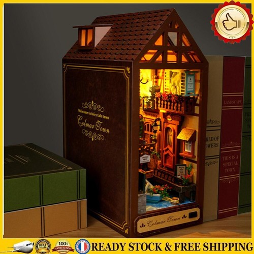 DIY Book Nook Kit 3D Light Up Book Nook Shelf Insert Kit Creative ...