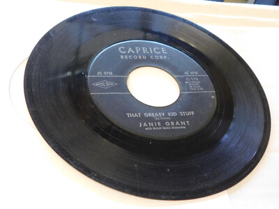 JANIE GRANT THAT GREASY KID STUFF / TRYING TO FORGET YOU 45 RPM RECORD ...