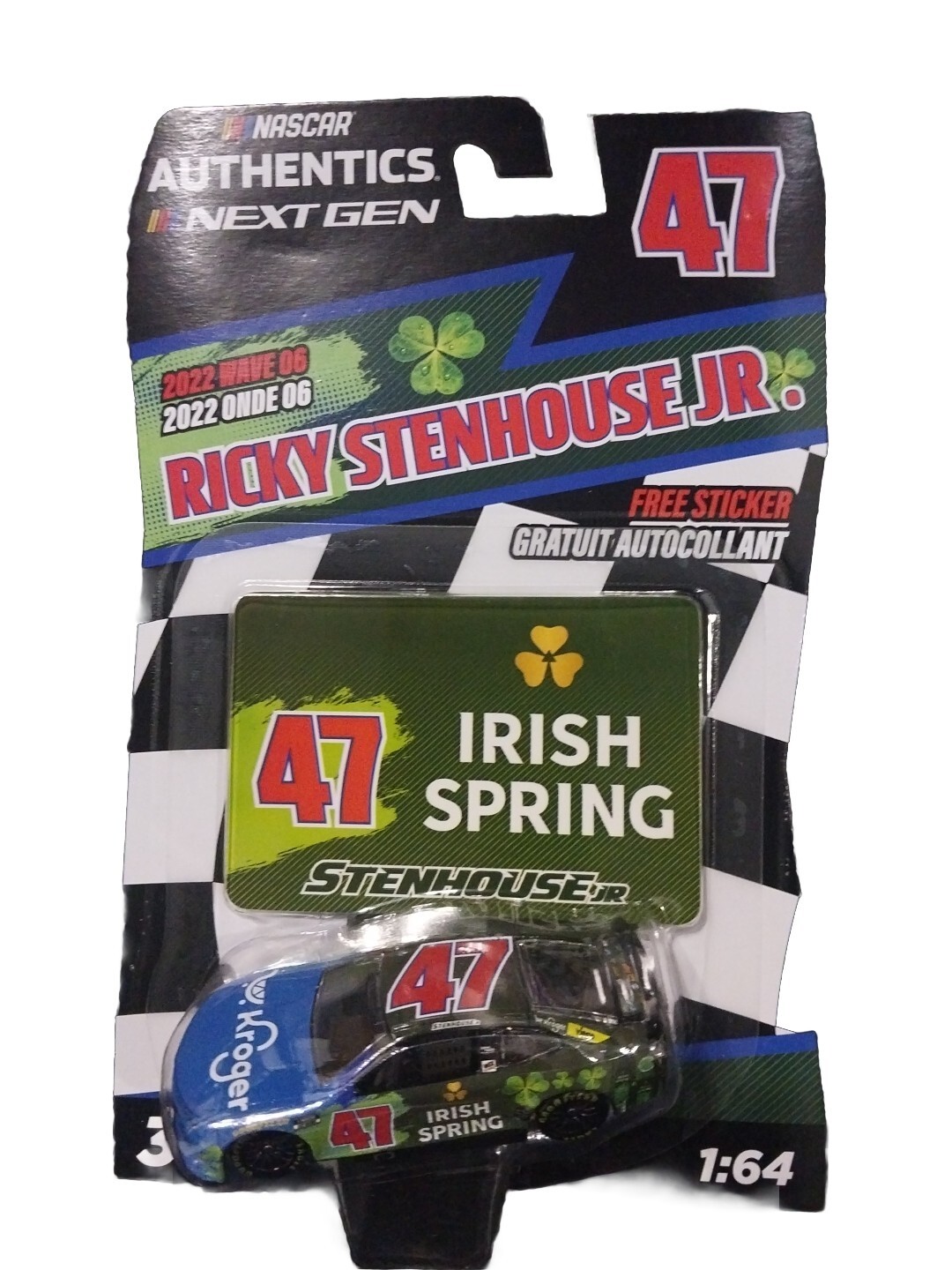 New NASCAR Authentics RICKY STENHOUSE JR #47 Irish Spring Wave 6 1:64 ...