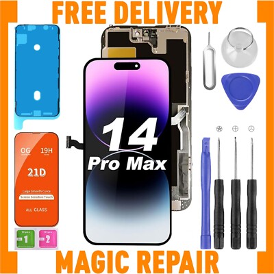 For iPhone 14 Pro Max LCD/OLED Screen Replacement +Digitizer+Tools+ ...