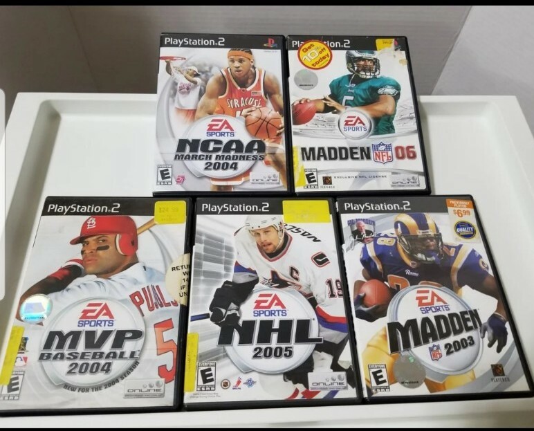 [Lot of 8] PS2 (EA, 2K Sports, 989 Sports) Sports Video Games Package ...
