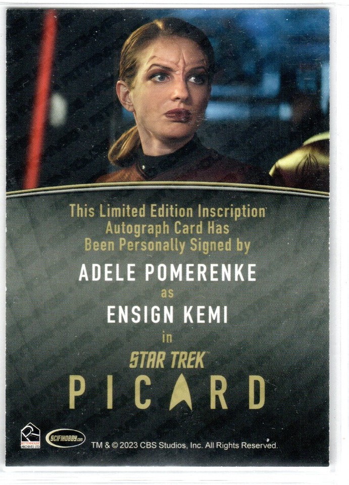 STAR TREK PICARD SEASONS 2 & 3 Adele Pomerenke ENS KEMI INSCRIPTION ...