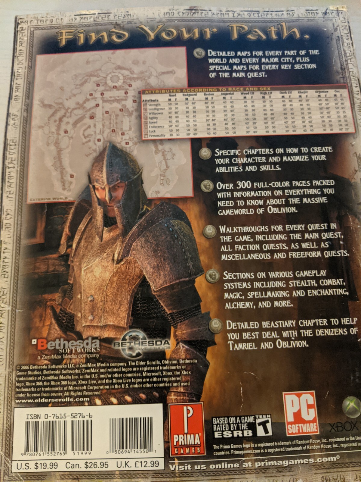 Elder Scrolls IV Oblivion Prima Official Strategy Game Guide PC Xbox ...