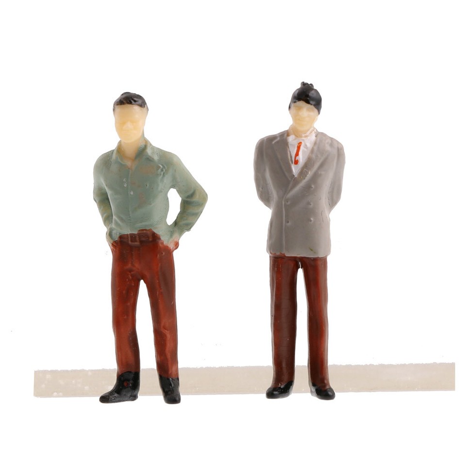 100Pcs 1:50 Scale O Gauge Hand Painted Layout Model Train People Figure ...