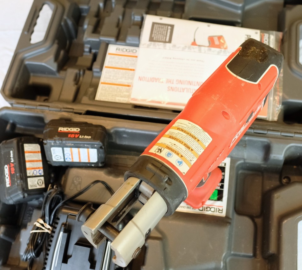 Ridgid RP330 Propress Crimper Tool w/ Case & 2 Batteries - NO DIES ...