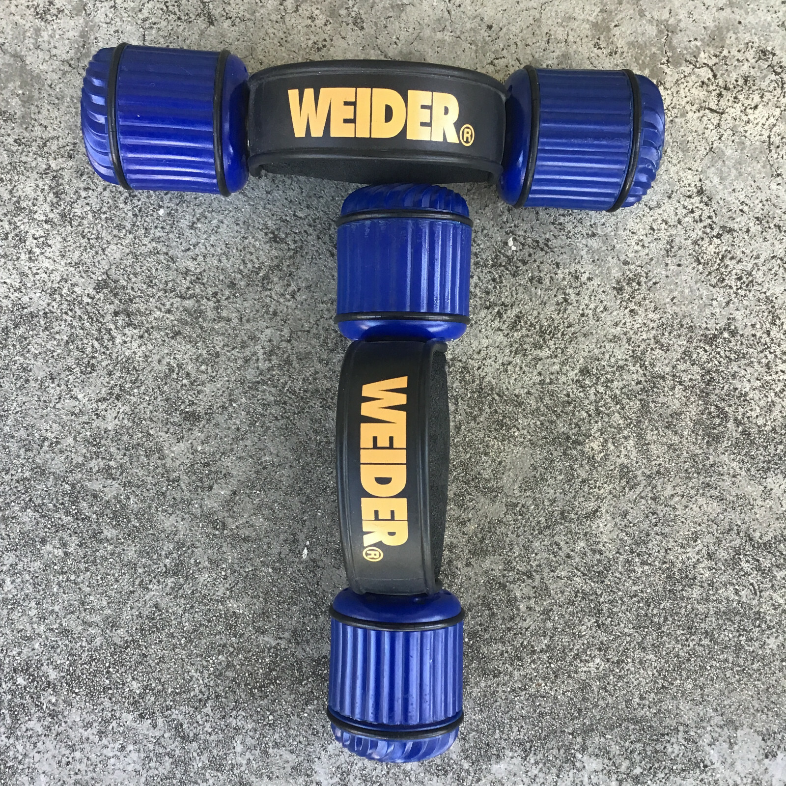 Weider Lot of Pair of 2lb Walking Hand Weights w/ Bands Handles Blue ...