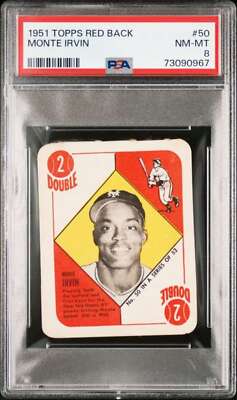 1951 Topps Red Back #50 Monte Irvin PSA 8 NY Giants (0967) | eBay