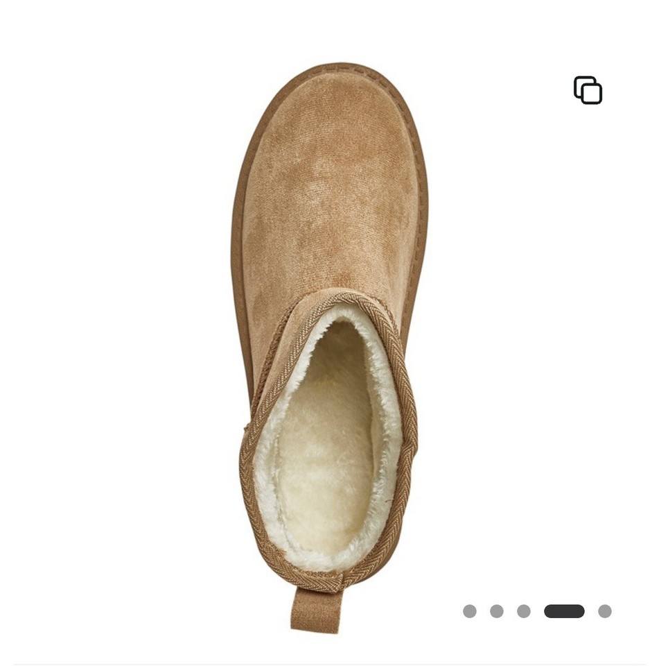 Truffle Collection slip on ankle boots with soft faux fur lining size 6 ...