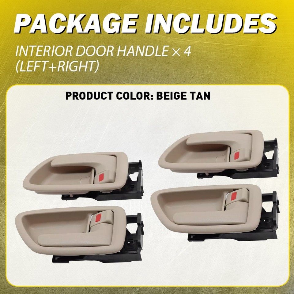 for Toyota Sequoia 2001-2007 Beige 4Pcs Inside Interior Door Handle ...