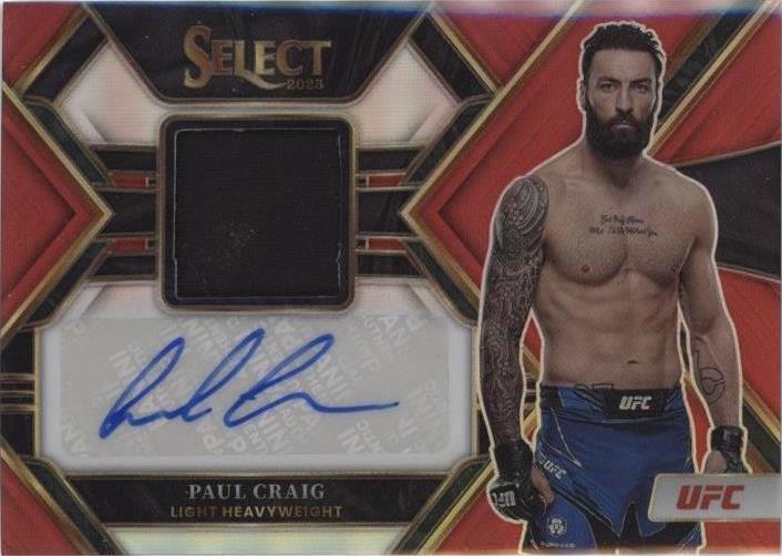 2023 Panini Select UFC - Autographed Memorabilia Paul Craig #AM-PCR Red ...