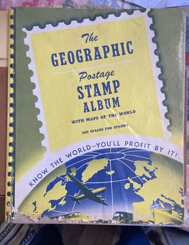 The Geographic Postage Stamp Album With Maps Of The World 1965 | eBay