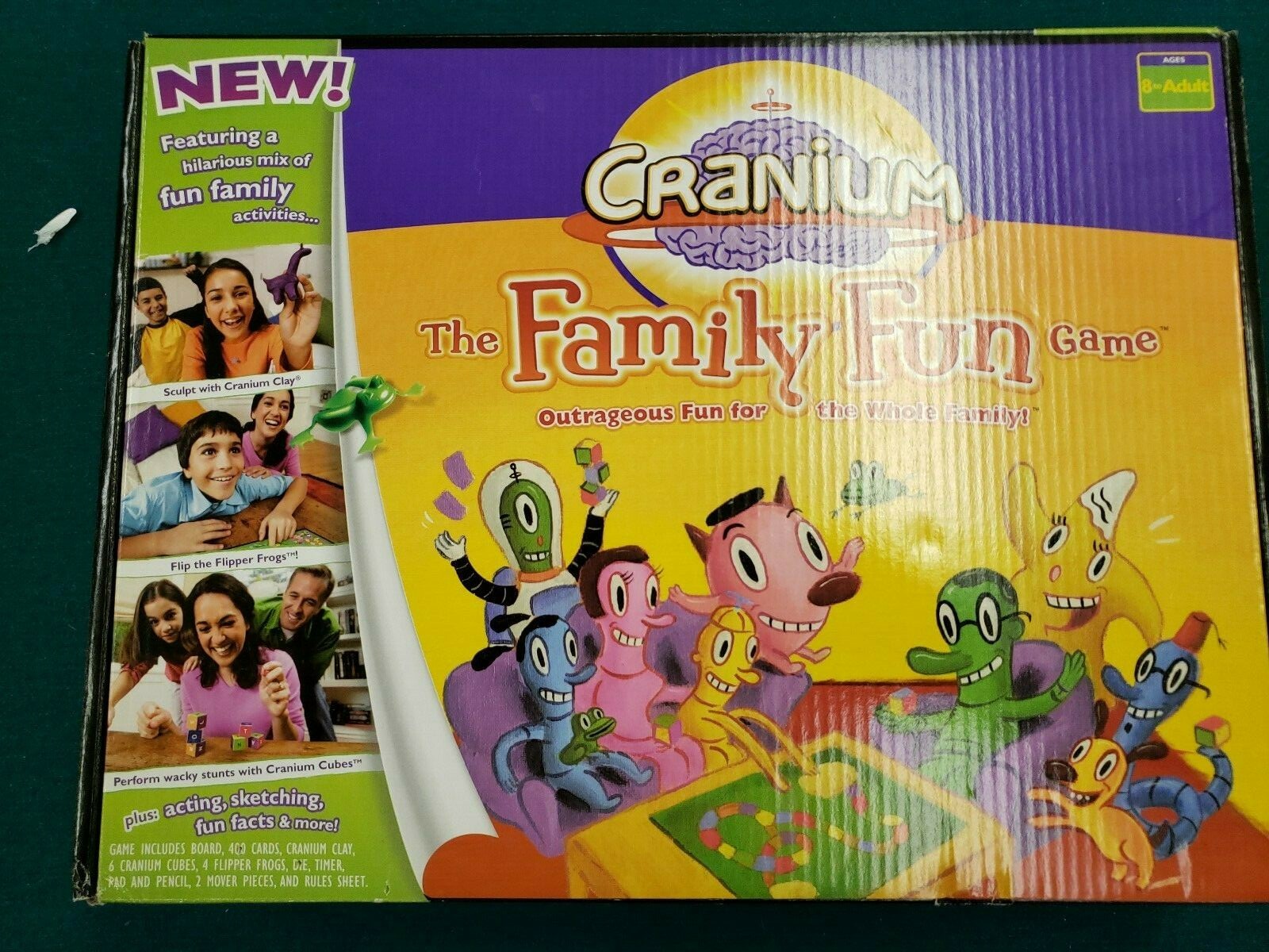 Cranium Family Fun Board Game Acting Sketching Flipping Frogs Boardgame ...