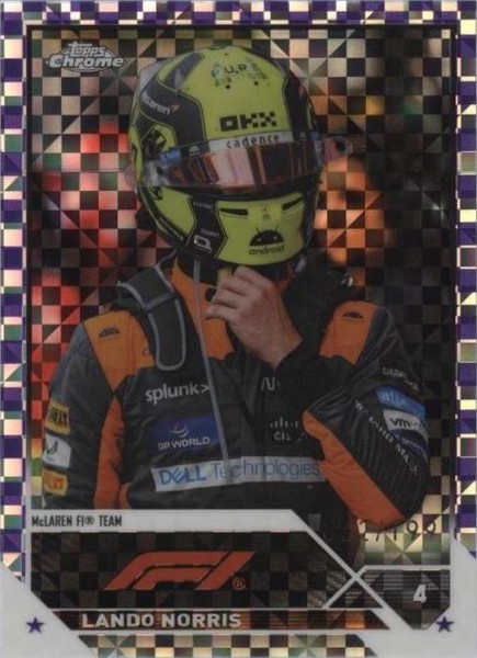 2023 Topps Chrome Formula 1 - F1 Drivers Purple Checker Flag X-Fractor ...