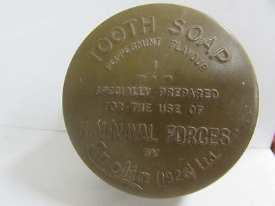 H.M.NAVAL FORCES BAKELITE TOOTH SOAP 1926 ENOLIN MILITARY ISSUE ...