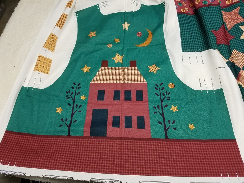 Vintage Sewing Panel:Starry Night Vest Cut & Sew Size XS, S,M,L, | eBay