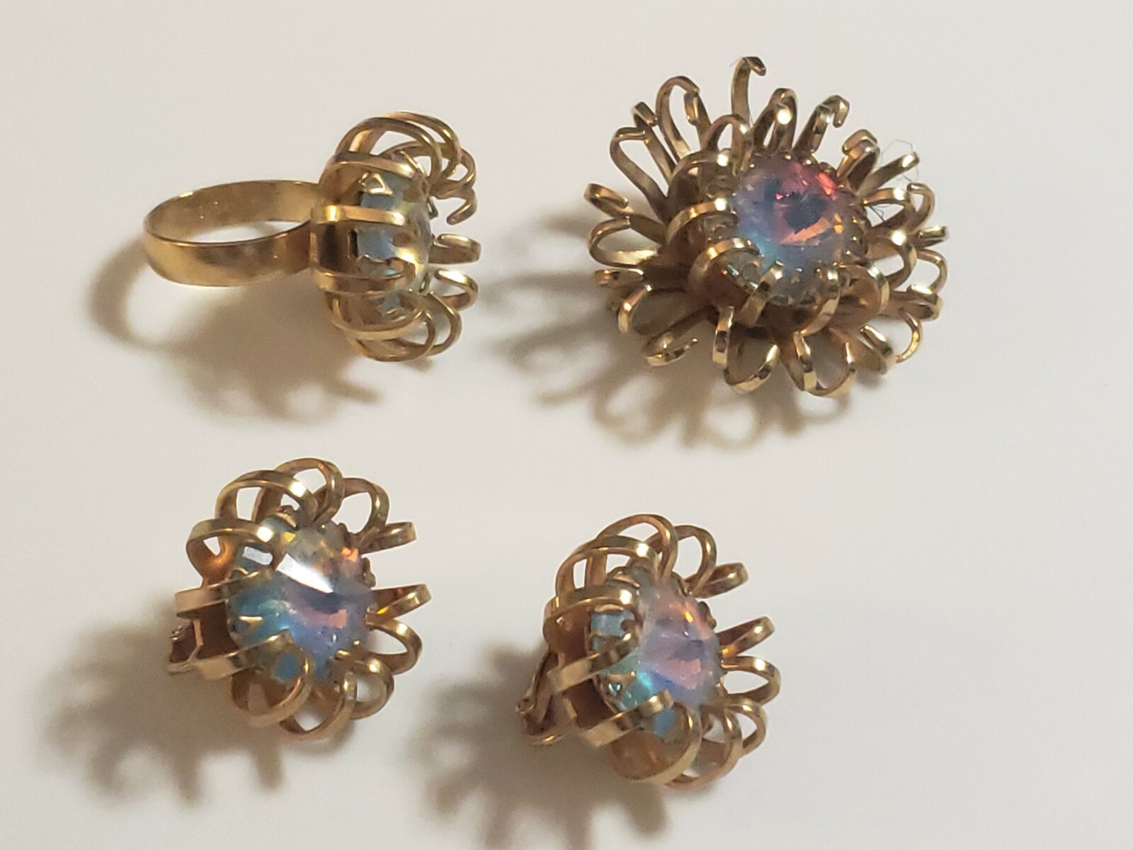 SARAH COVENTRY MYSTIC BLUE SET FLOWER EARRINGS RING B… - Gem