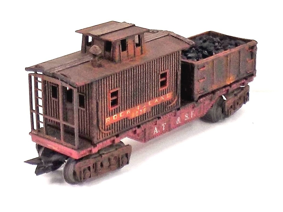 O MARX WORK CABOOSE CUSTOM COAL GONDOLA TRAIN LOCO BOX FLAT CAR GIFT ...