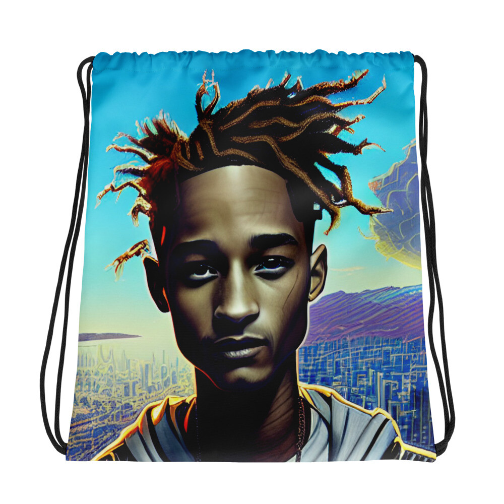 Jaden Smith Drawstring Gym Bag Beach Athletic Purse Cartoon Rapper ...