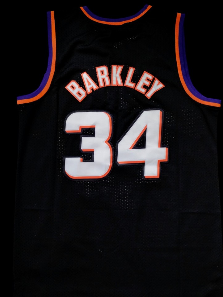 Charles Barkley Jersey #34 Phoenix Suns Throwback Jersey Men's Black | eBay