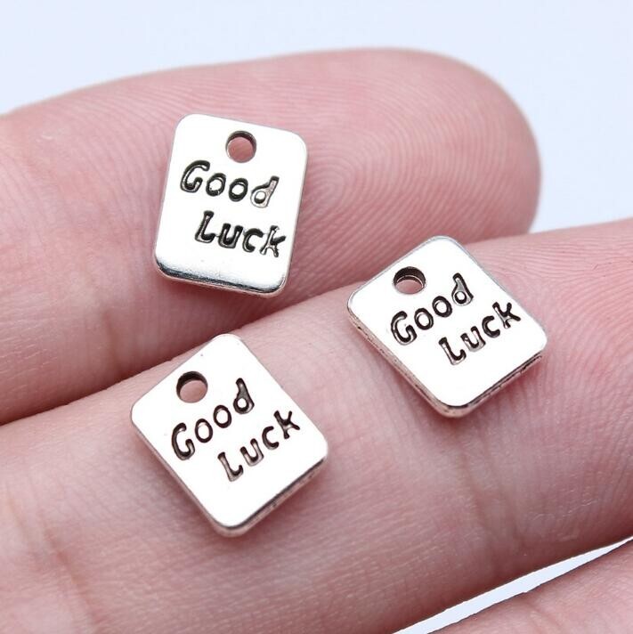 7x9mm DIY Jewelry Pendant Good Luck Letter square Charm 40pcs | eBay