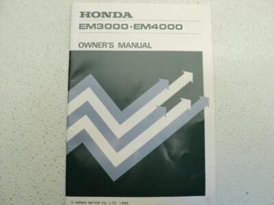 1982 Honda EM 3000 4000 EM3000 EM4000 #C224 Owners Manual (BS) | eBay