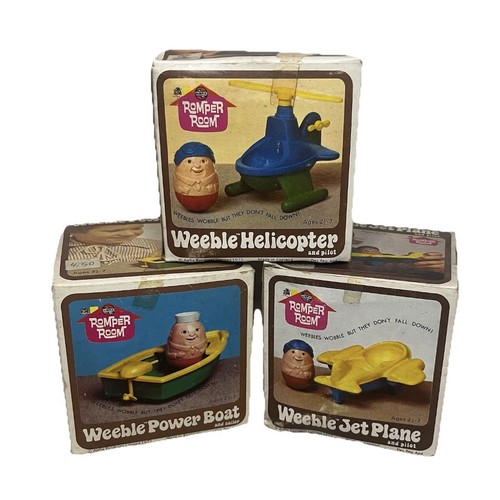Weebles Vehicle and Rider Assortment 1973 Airfix Helicopter Jet Plane ...