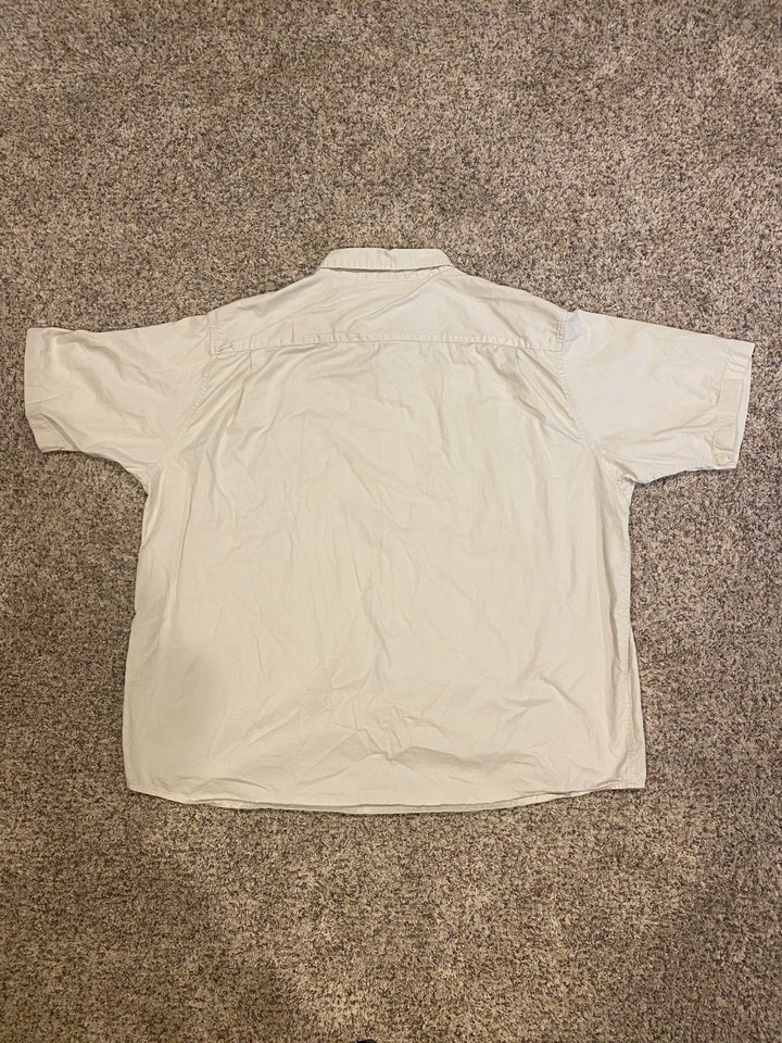 Wrangler Flex For Comfort Tan Short Sleeve Button Down Shirt 130273 ...