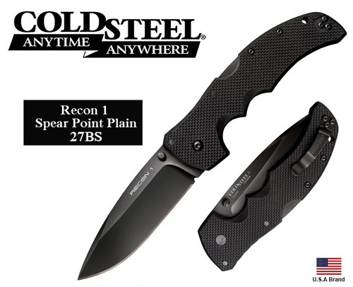 Cold Steel 4" Folding Knife Recon 1 Spear Point CPM S35VN Steel Tri-AD ...