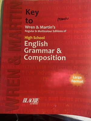 Key To Wren & Martin's Regular & - Paperback, by Wren And Martin - Good ...