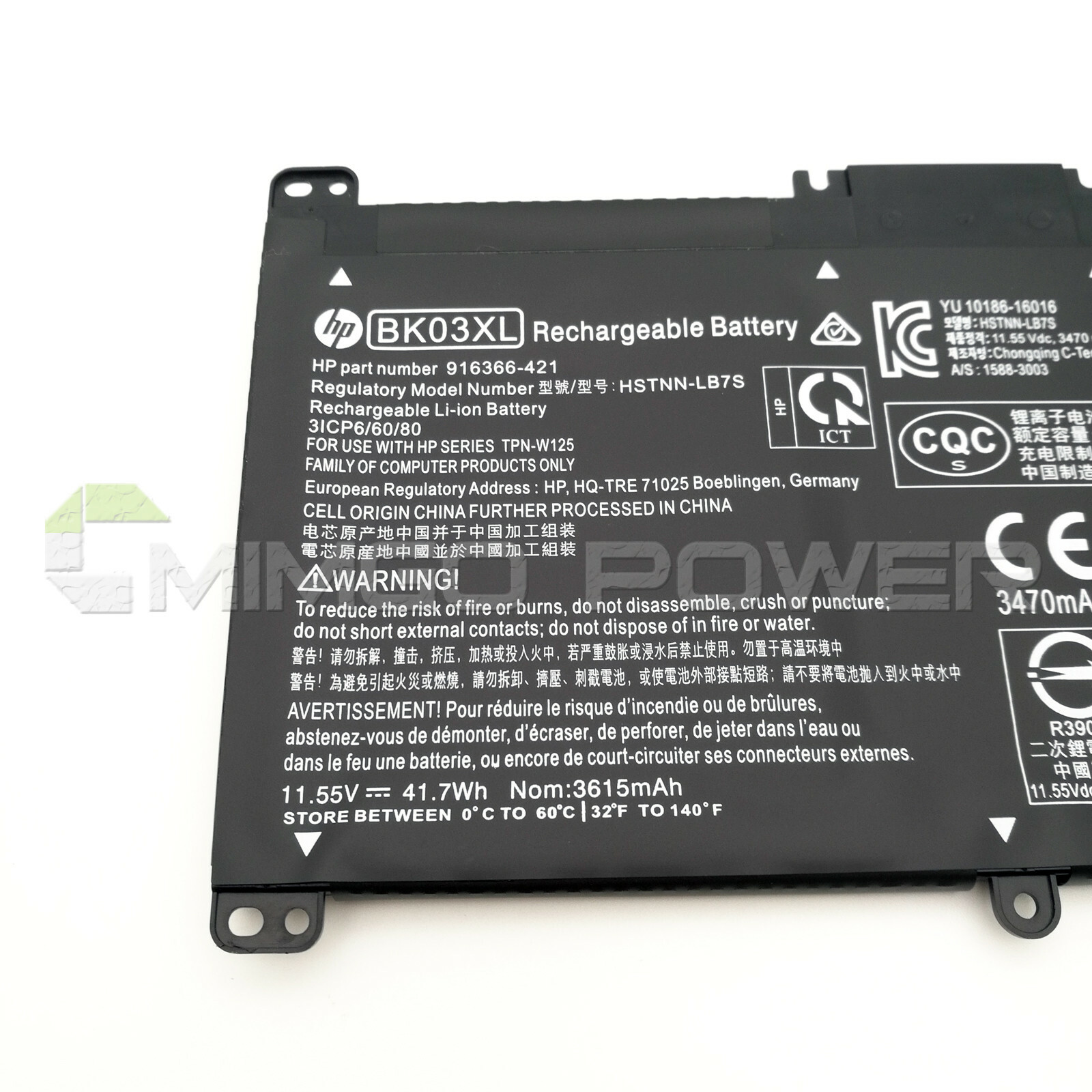 New Genuine BK03XL Battery for HP Pavilion X360 14-BA000 916366-421 ...