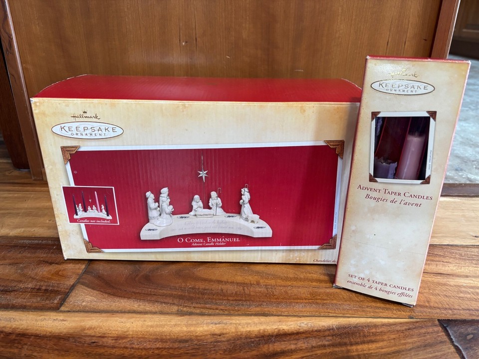 Hallmark Advent Candle Holder O Come, Emmanuel | eBay