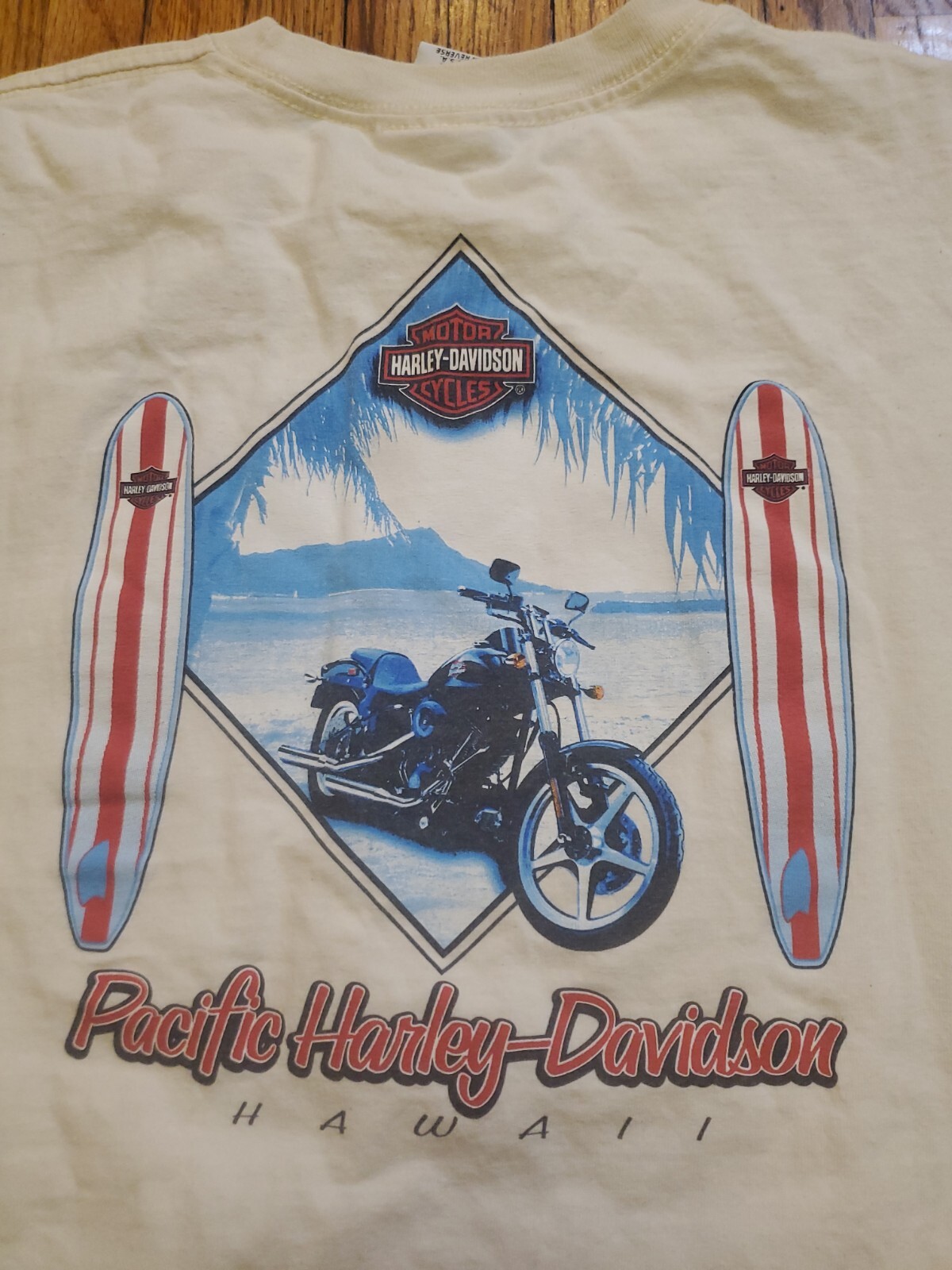 VINTAGE Harley-Davidson Pacific Hawaii Made in USA T-… - Gem